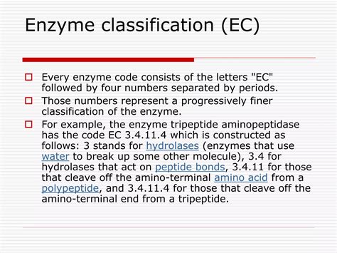 Enzyme Classification Ecppt