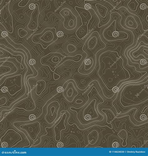 Seamless Pattern Topographic Map Background With Space For Copy