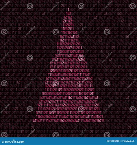 Digital Christmas Tree With Binary Code Christmas Tree Stock Vector Illustration Of Data