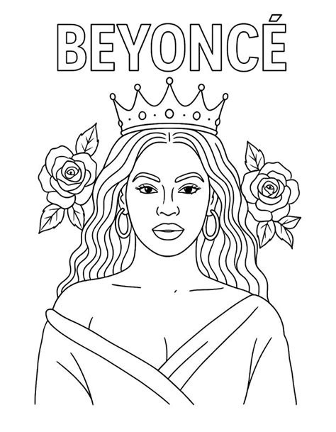 Beyoncé Coloring Pages Free Printable Pdf