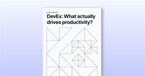 Devex What Actually Drives Productivity