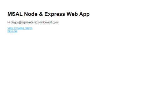 a node js and express web app authenticating users against azure ad for