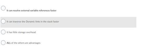 Solved What Is The Advantage Of Using A Shallow Access