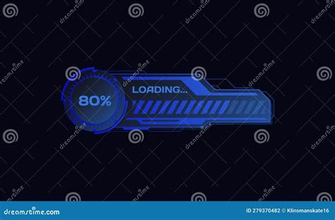 hud futuristic progress bar sci fi interface vector stock vector