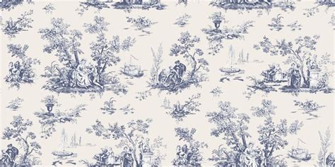 Toile Artisan De Jouy Wallpaper French Blue 670548 Laptop Wallpaper Desktop Wallpapers