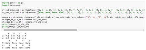 Comparedf1unqrows And Comparedf2unqrows Dont Provide The Correct