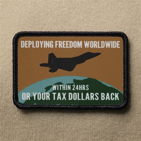 Deploying Freedom Worldwide 1 Meme Funny Parody Novelty Hook And Loop