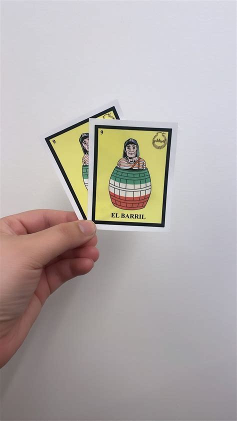 El Barril El Chavo Del Ocho Single Sticker Loteria Inspired Etsy