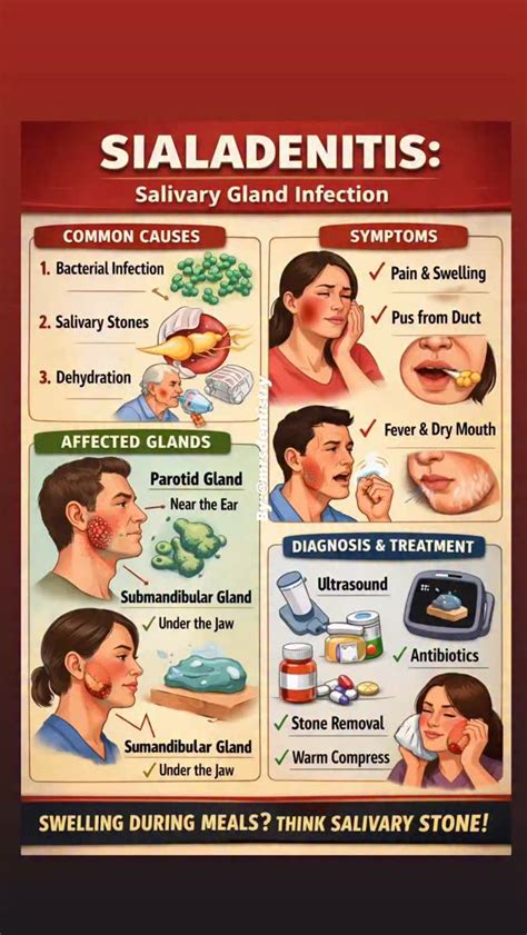 Submandibular Salivary Gland Swelling Illustration