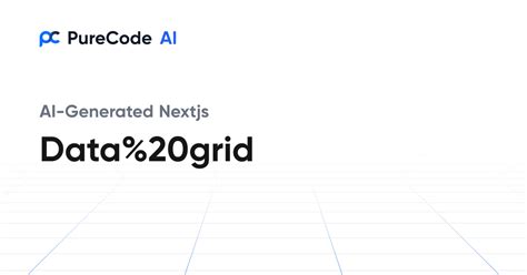 Build Great Nextjs Data20grid Components Faster Using Ai Tools