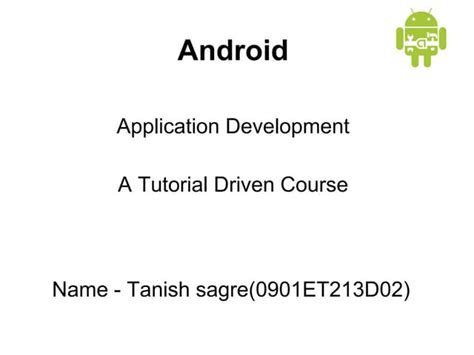 Android Application Development 1 Pptx