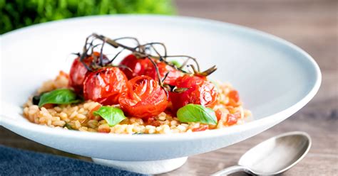 Tomato Risotto With Basil And Roasted Tomatoes Krumpli
