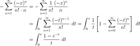 조금은 느리게 살자 지수 적분 exponential integral