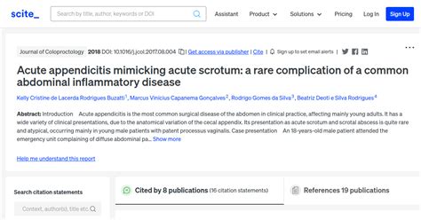 Acute Appendicitis Mimicking Acute Scrotum A Rare Complication Of A