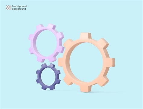 Isometric Gears Psd High Quality Free Psd Templates For Download Freepik