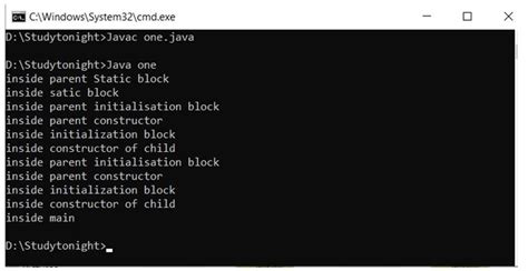 Java Static And Initialzer Block Studytonight
