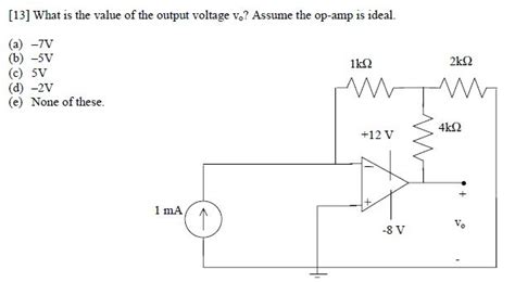 Solved What is the value of the output voltage v0? Assume | Chegg.com