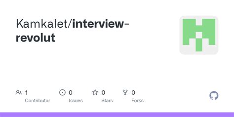 Github Kamkaletinterview Revolut