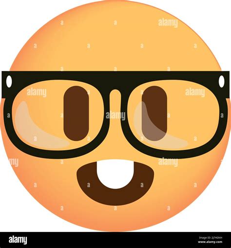 Nerd Face Emoji Stock Vector Image And Art Alamy