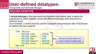 13 1 User Defined Data Types Pptx