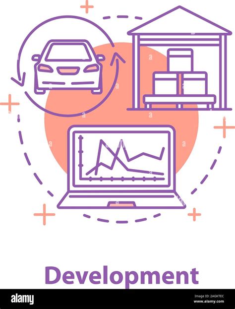 Development Concept Icon Product Engineering And Design Idea Thin Line Illustration Vector