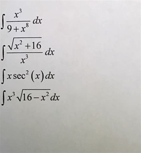 solved integral x 3 9 x 8 dx integral squareroot x 2