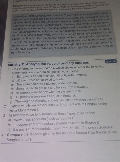 Activity 2 Analyse The Value Of Primary Studyx