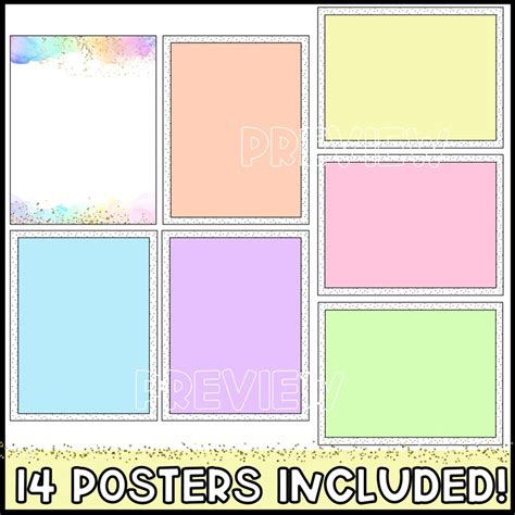 Editable Classroom Posters Pastel Classroom Decor Etsy