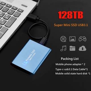 Portable SSD Type C USB TB TB TB Tb Tb SSD Hard Drive Tb TB External SSD For