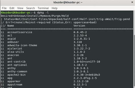 Linux Command List All Installed Packages Design Talk