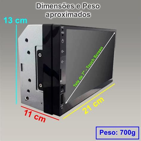 Kit Multimídia 7 Pol 2din E Tech 2 Telas P Encosto Cabeça Frete Grátis