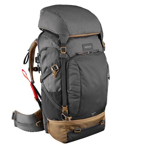 Backpacking Rucksack Travel 500 50 Liter Abschließbar Herren Grau