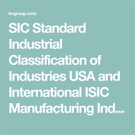 Standard Industrial Classification Wiki At Kenneth Ball Blog
