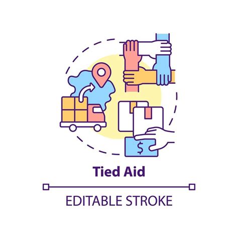 tied aid concept icon type of international aid abstract idea thin line illustration providing
