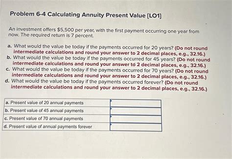 solved problem 6 4 ﻿calculating annuity present value