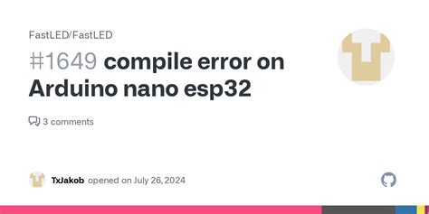Compile Error On Arduino Nano Esp32 · Issue 1649 · Fastledfastled · Github