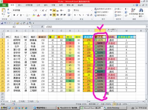 Excel2010 52 達成業績vs達成率計算 複習