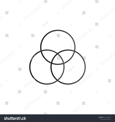 Three Overlapping Circles Infographic Template Diagram Stock Vector Royalty Free 1411180817