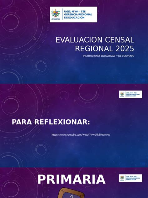Evaluación Censal Regional 2025 Pdf Educación Primaria Evaluación