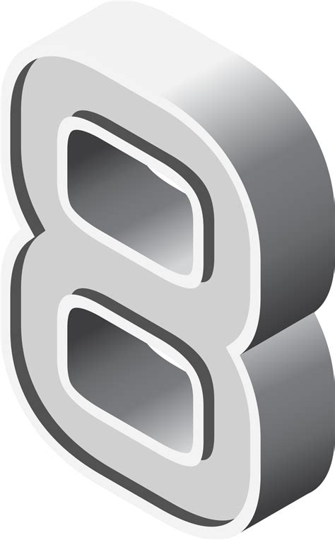 Number Font Isometric 19012822 Png