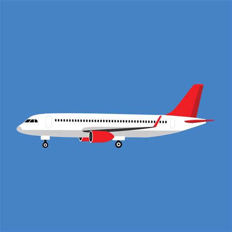 Flat Airplane Vector Illustration On White Background 20457518 Vector