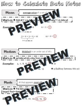 Data Calculation Notes By Mrs Tran Science Classroom TPT