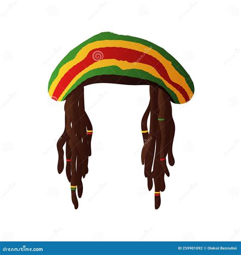 Rastafarian Stripes Seamless Pattern Cartoon Vector