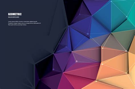 Abstract 3d Geometric Polygonal Triangle Pattern Stock Illustration Download Image Now Istock