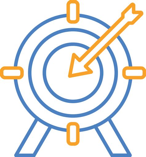 Target Blue And Orange Line Icon 9957779 Vector Art At Vecteezy
