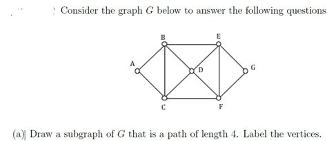 Answered Consider The Graph G Below To Answer Bartleby