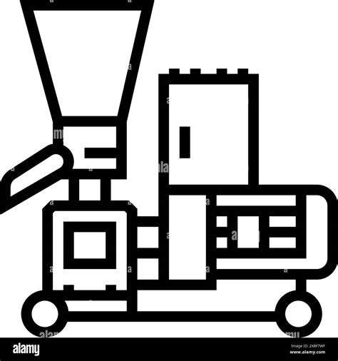 Pellet Mill Wood Pellets Line Icon Vector Illustration Stock Vector Image And Art Alamy