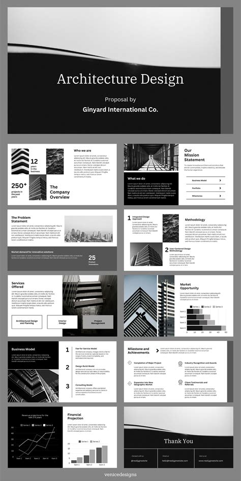 Black Architecture Presentation Template Powerpoint Design Proposal In 2025 Architecture