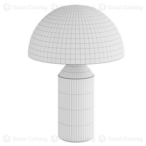 Table Lamp Oluce Atollo Nickel 3d Model Greatcatalog 48782