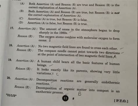 A Both Assertion A And Reason R Are True And Reason R Is The Corr